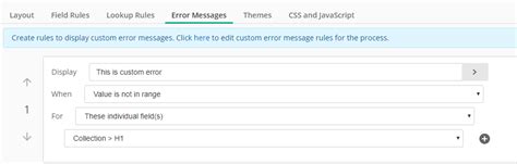 Custom Error Message For These Individual Fields That Are Part Of A Collection Is Not Working