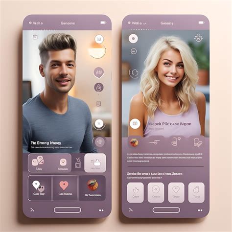 Premium Ai Image Mobile App Design Of Dating Matchmaking App Design