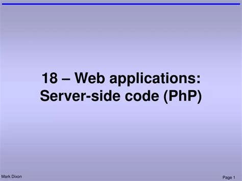 ppt 18 web applications server side code php powerpoint