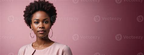 African American 2025 Woman Isolated On A Pink Background With Copy