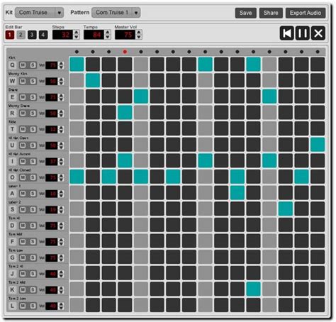 Browser Based Drum Machine And Sequencer