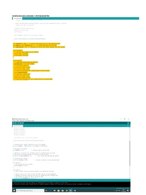 configuracion arduino y potenciometro pdf