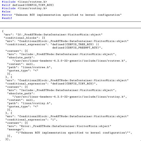 An Example Ast Produced By The Preprocessing Parser In This Example