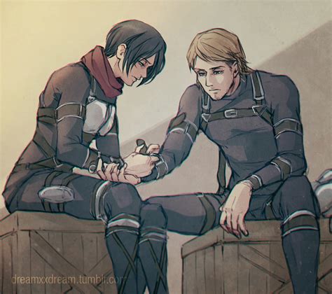 Mikasa Ackerman And Jean Kirstein Shingeki No Kyojin Drawn By
