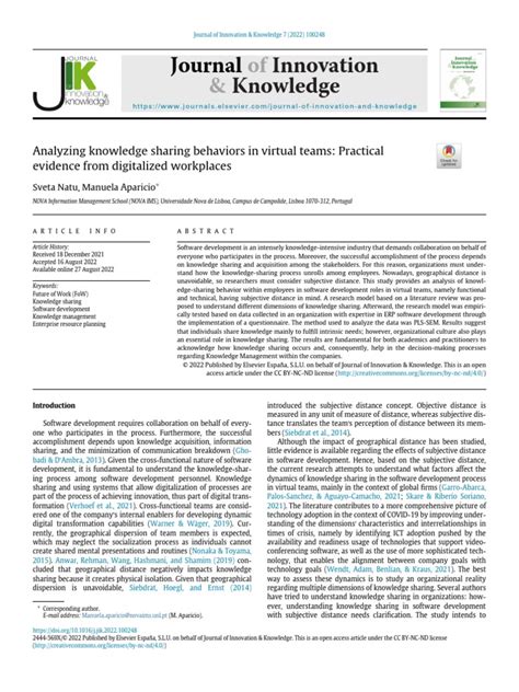 Analyzing Knowledge Sharing Behaviors Pdf Sampling Statistics Motivation
