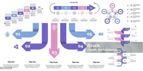 기하학적 요소가 있는 창의적인 인포그래픽 다이어그램 1 Donut Chart에 대한 스톡 벡터 아트 및 기타 이미지 Donut Chart 개념 개체 그룹 Istock
