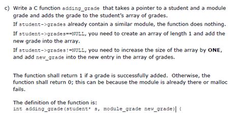 Solved Topics Pointers Structure C Function The Structure Chegg