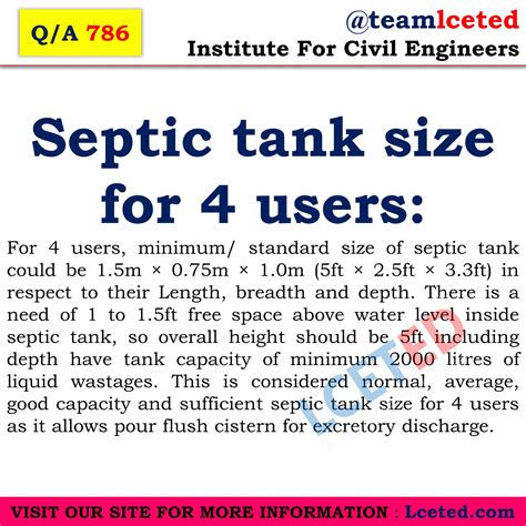 How To Calculate The Size And Capacity Of The Septic Tank Shape Size