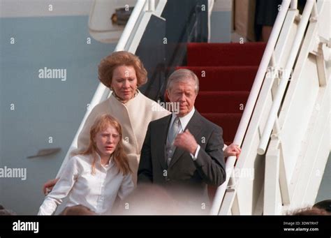 Former President Jimmy Carter His Wife Rosalynn And Daughter Amy