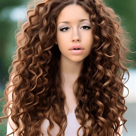 Beautiful Brown Curly Haired Girl · Creative Fabrica