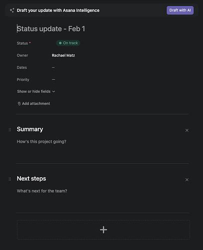 Create Status Update Templates Tips And Tricks Asana Forum