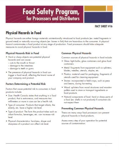 29 Physical Hazard Examples To Download