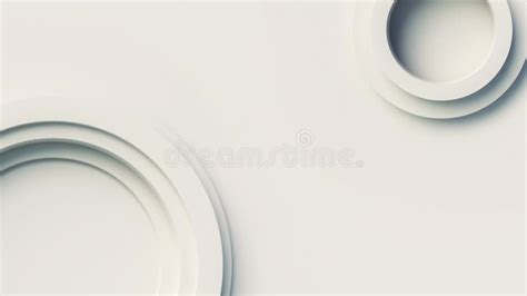 Attractive Minimalist Pattern Of Moving White Rings 3d Rendering Loop Animation Stock Video