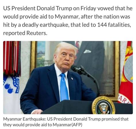 ငလျင်ဒဏ်ခံရတဲ့ မြန်မာနိုင်ငံကို ကူညီပေးဖို့ အစီအစဉ်တွေရှိနေတယ်လို့