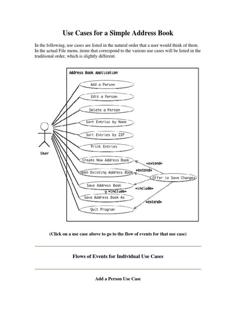 Address Book Uml Pdf Dialog Box Use Case