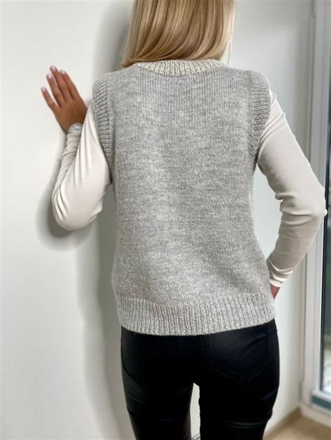 Vest Pattern Easy To Knit Beginner Friendly Knit Tutorial Sweater Vest Pattern Fast Knit