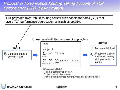 Ppt Performance Evaluation Of Tcp Over Multiple Paths In Fixed Robust Routing Powerpoint