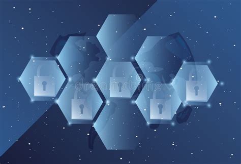 Cybersecurity Data Protection Stock Illustration Illustration Of