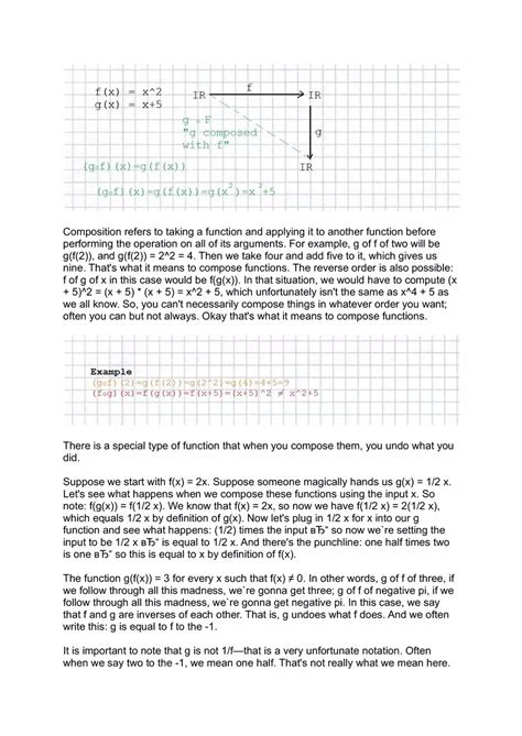 Exploring Function Composition And Inverse Functions Duke University Edubirdie