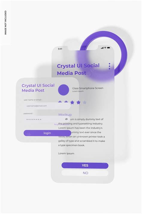 Premium Psd Frosted Glass Ui Screens Mockup Top View