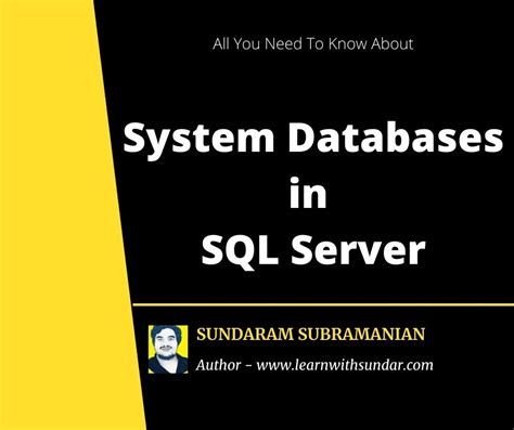 System Databases In Sql Server Learn With Sundar