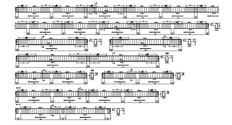 Drawings 2d View Rcc Structural Of Column And Beam Autocad File