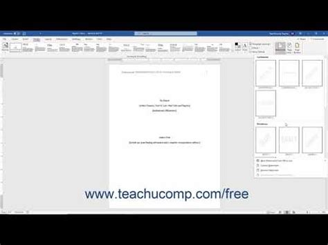 Word And Tutorial Applying Watermarks Microsoft Training YouTube