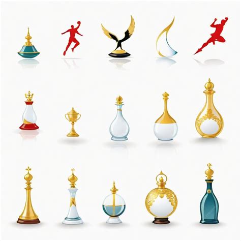A Collection Of Different Colored Glass Objects Including A Statue And