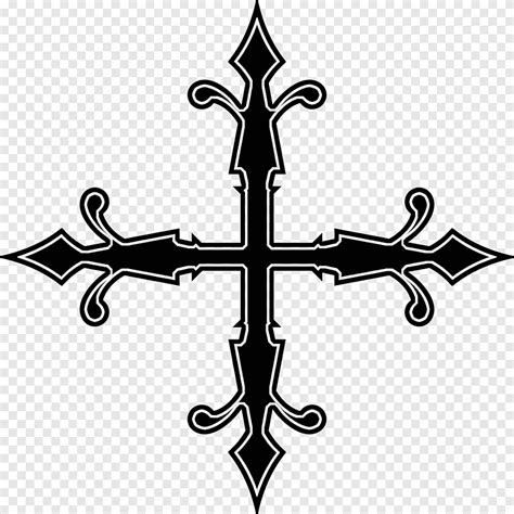 고딕 양식의 십자가 검은 십자가 그림 Png Pngegg