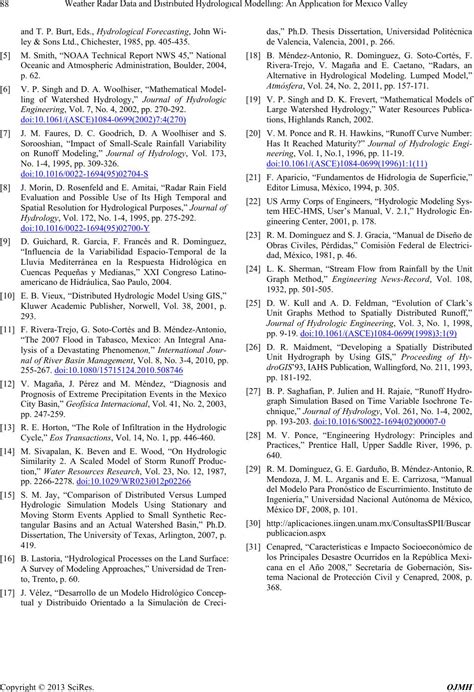 Weather Radar Data And Distributed Hydrological Modelling An Application For Mexico Valley