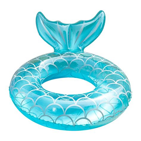 Flotador Inflable De La Piscina En Forma De Cola De La Piscina Flotador