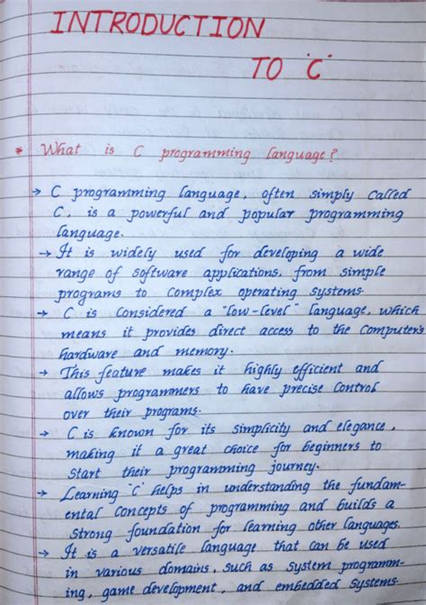C Handwritten Notes Codewithcurious