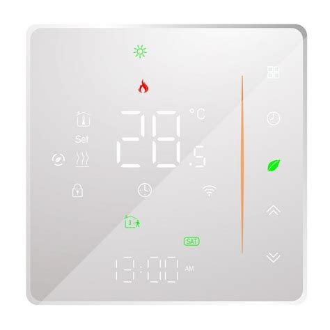 Wifi Smart Thermostat Temperature Controller Weekly Programmable Supports Touch Control Mobile