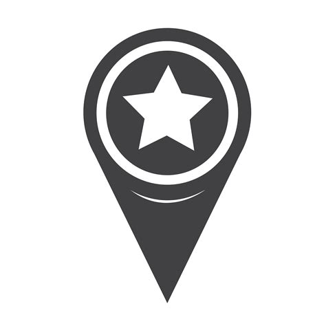 Map Pointer Star Icon 644298 Vector Art At Vecteezy
