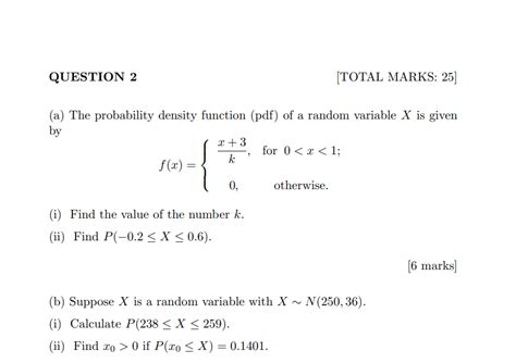 Solved A The Probability Density Function Pdf Of A Chegg