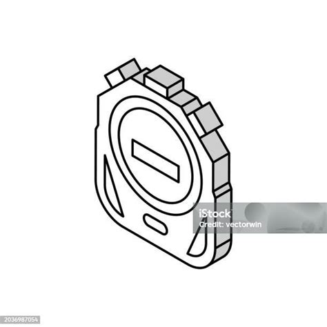 스톱워치 장치 아이소 메트릭 아이콘 벡터 일러스트 레이 션 Health에 대한 스톡 벡터 아트 및 기타 이미지 Health 경쟁 놀기 Istock