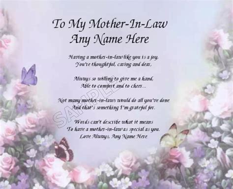 Mother In Law Birthday Poem Hayley Michaeline