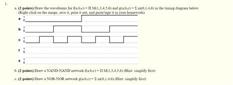 Solved 1 A 2 Points Draw The Waveforms For Fabc Ii