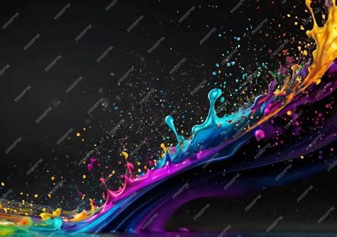 Colorful Splash Art Abstract Background Premium Ai Generated Image