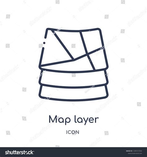 Linear Map Layer Icon Maps Locations Stock Vector Royalty Free 1299157354 Shutterstock