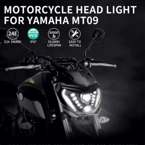 Led Drl Headlight Assembly For Yamaha Mt07 2018 2019 Mt09 Fz09 2014 2015 2016 Ebay