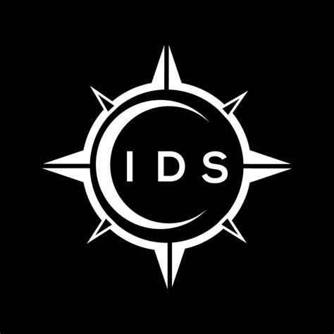 Ids Abstract Technology Circle Setting Logo Design On Black Background Ids Creative Initials