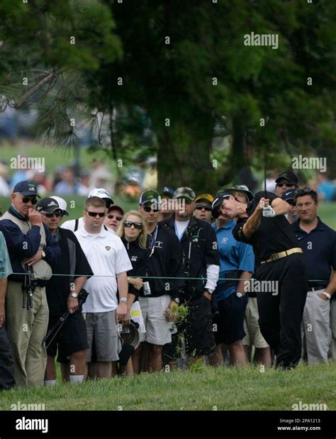 John Mallinger Hits Out Of The Rough On The 15th Fairway During The