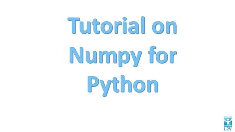 Numpy For Python Part 1 Youtube