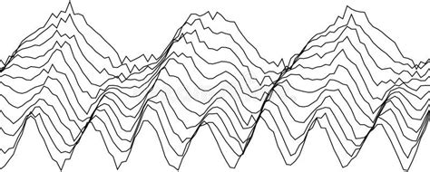 Abstract Waveform Line Art For Modern Design And Creativity Stock Vector Illustration Of Black