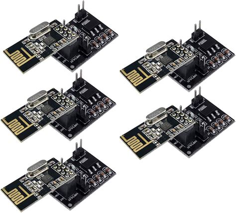 aideepen 5pcs nrf24l01 wireless transceiver module with nrf24l01 socket