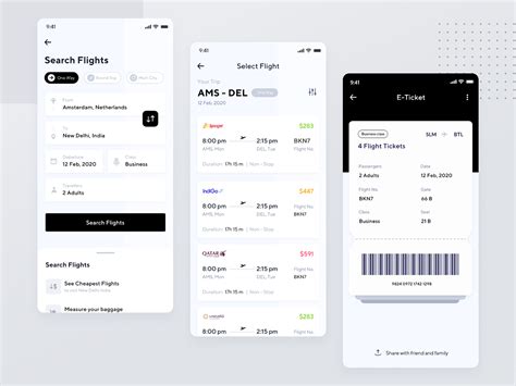 Flight App Ui Design On Behance