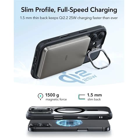 Esr Classic Hybrid Magnetic Case With Stash Stand For Iphone 17 Series