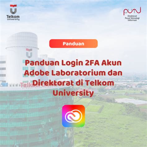 Panduan Login Akun Adobe Fakultas Direktorat Telkom University