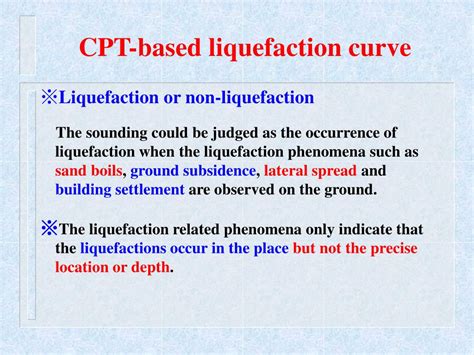 Ppt Application Of Cpt Data For Evaluation Of Ground Liquefaction In Chi Chi Earthquake
